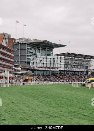 York Racecourse and grandstand stands stand and horse racing race track ...