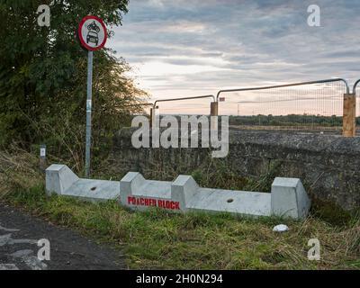 A concrete poacher block designed to prevent unauthorised access to ...
