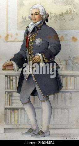 History of medicine. French doctor. 18th century. Illustration Stock ...
