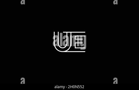 LETTERS UE LOGO DESIGN WITH NEGATIVE SPACE EFFECT FOR ILLUSTRATION USE ...