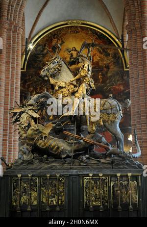 Sculpture of St George and the Dragon by Bernt Notke of Lübeck ...