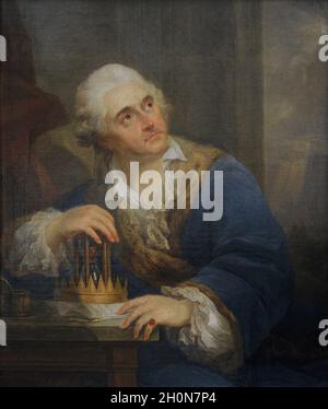 Portrait of Stanisław August with an Hourglass. Bacciarelli, Marcello ...