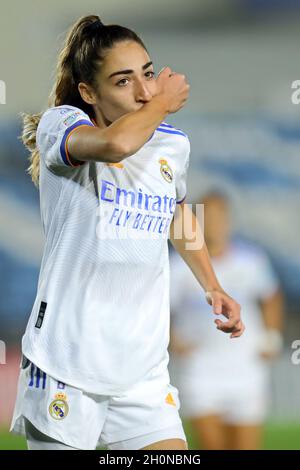 Olga Carmona of Real Madrid celebrates after scoring goalduring the ...