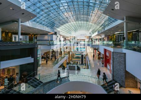 Interior of Core Shopping Centre, mall at downtown Calgary, Alberta ...