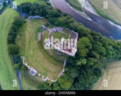 Norham Castle in a commanding position above the River Tweed was one of ...