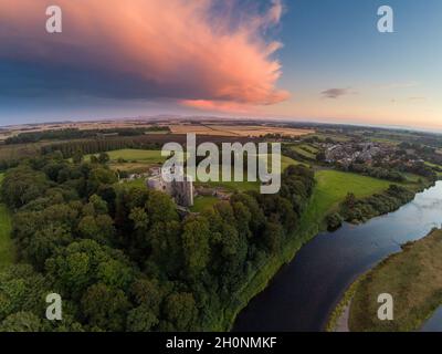 Norham Castle in a commanding position above the River Tweed was one of ...