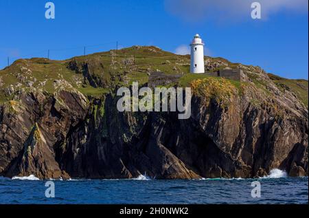 Ardnakinna Lighthouse, Bere Island, County Cork, Ireland Stock Photo ...