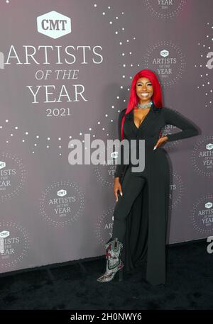 Reyna Roberts arrives at the CMT Music Awards on Monday, April 11, 2022 ...