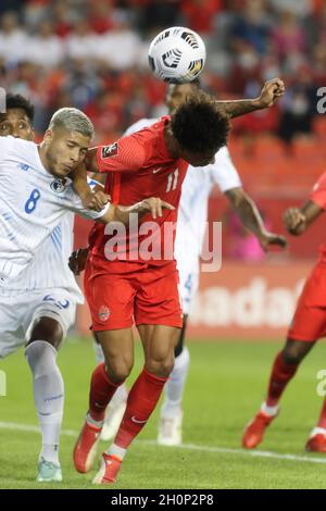 Tajon Buchanan of Canada competes for the ball with Amar Memic of ...