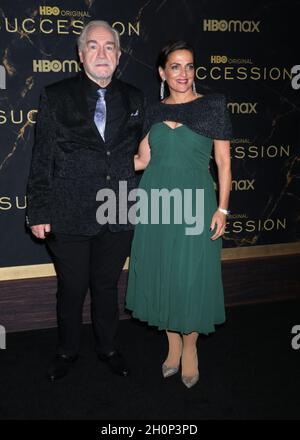 Nicole Ansari-Cox (L) and Brian Cox attend The 2025 BAFTA NYC Tea Party ...