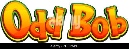 Odd Bob logo font design with a nerdy girl illustration Stock Vector ...