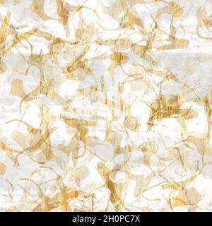 Gold metallic handmade rice paper texture. Seamless washi sheet ...