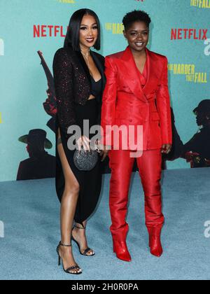 (L-R) Chris Amore and Calesha "Bre-Z" Murray arrives at THE HARDER THEY ...