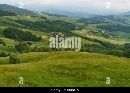 Country landscape near Pellegrino Parmense and Salsomaggiore, Parma ...