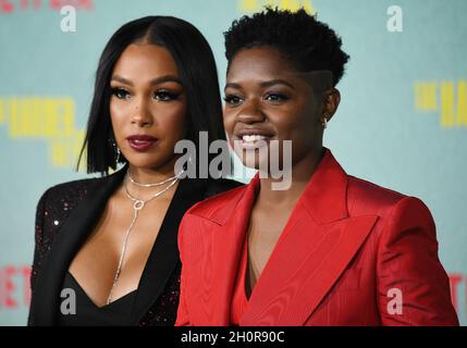 (L-R) Chris Amore and Calesha "Bre-Z" Murray arrives at THE HARDER THEY ...