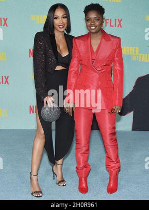 (L-R) Chris Amore and Calesha "Bre-Z" Murray arrives at held at The ...