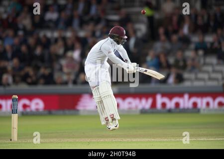 West Indies' Shai Hope bats against Australia on day two of the first ...