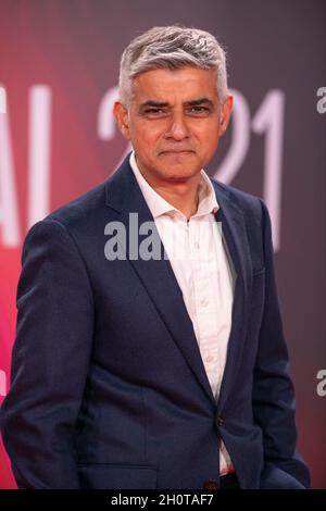 LONDON, ENGLAND - OCTOBER 13: Sadiq Khan attends the World Premiere of ...