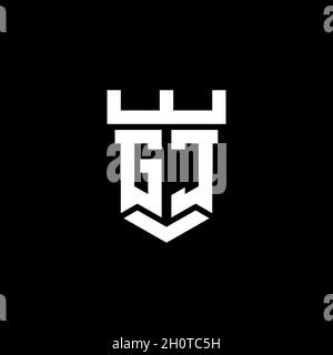 Letter GC monogram alphabet in a circle with DNA. Genetics logo design concept. Font emblem ...