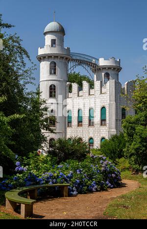 The castle on the Peacock Island (Pfaueninsel) in Berlin on June 11 ...