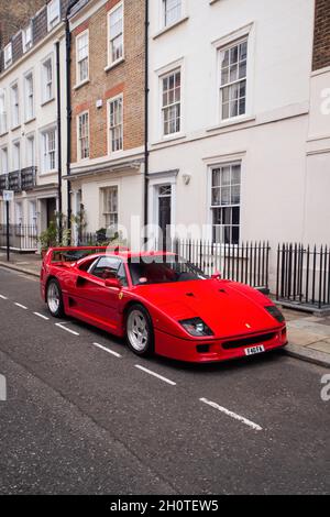 A red Ferrari F40 in street Stock Photo - Alamy