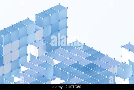 Translucent gradients cubes and spheres, 3d rendering. Computer digital ...