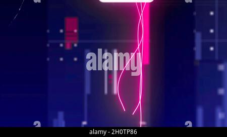 Abstract animation of the computers hacking process. Internet and data ...