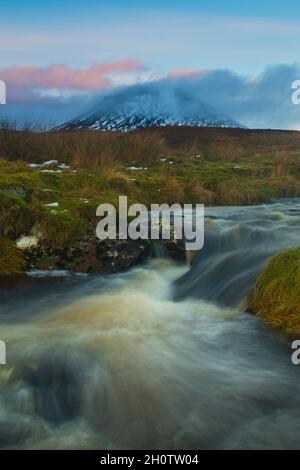 Caithness landscape with Morven mountain, Scotland Stock Photo - Alamy