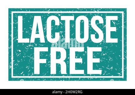 LACTOSE FREE, words written on orange rectangle stamp sign Stock Photo ...