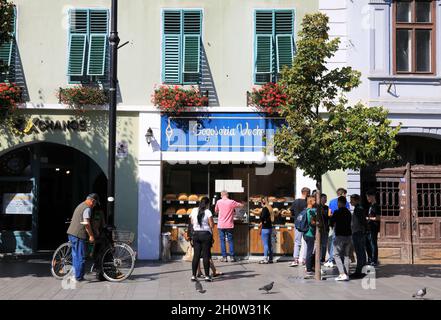 Traditional bakeries on Str Nicolae Balcescu in early autumn sunshine ...