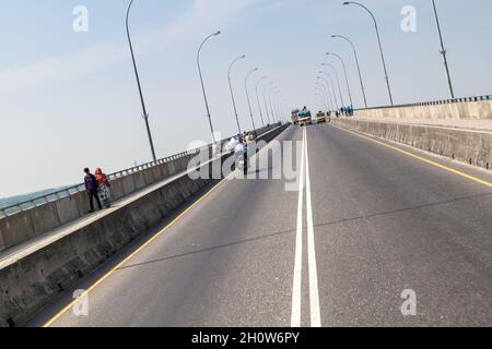 Khan Jahan Ali Bridge over Rupsa or Bhairab River in Khulna, Bangladesh ...