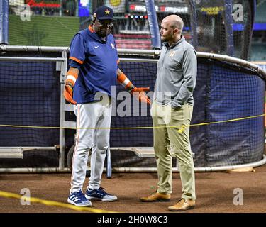 Houston Astros general manager James Click is seen during spring ...