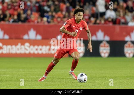 Tajon Buchanan of Canada in action during the FIFA World Cup 2026 Group ...