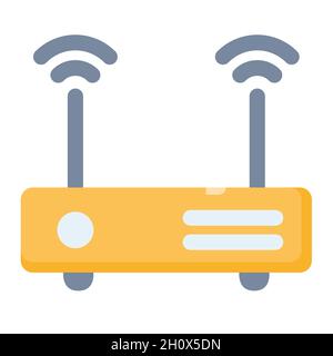 router access point wireless modem single isolated icon with outline ...