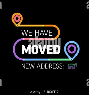 We are moving from one address to another address - minimalistic flyer ...