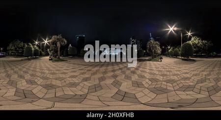 360 VR Panorama night city view from drone Stock Photo - Alamy
