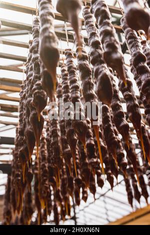 Georgian sweetness Churchkhela - a traditional sausage shaped candy ...