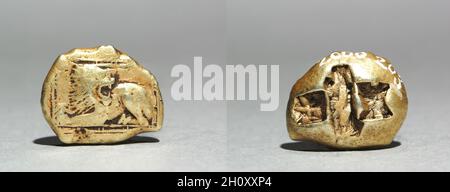 Ancient Electrum Stater Greek silver coin from the late 7th BCE ...