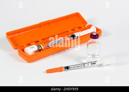 Diabetic insulin injection kit. Glucagon hydrochloride injection kit ...