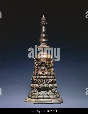 Miniature Votive Stupa, c. 1000s. Eastern India, Pala Period, 11th ...