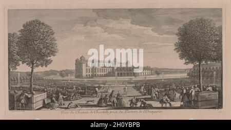Chateau Chantilly. Jacques Rigaud (French, 1681-1754). Engraving Stock ...