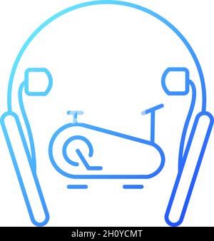 Wireless workout headphones gradient linear vector icon Stock Vector ...