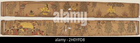 India: Orissa, 18th century, Palm leaf manuscript, Rasa poem book text ...