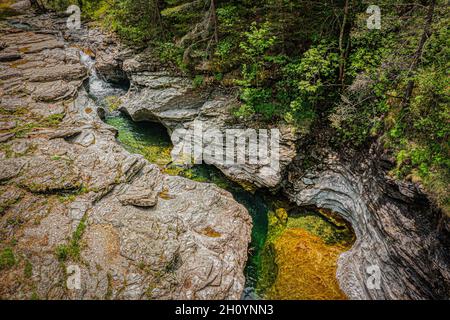 Top view on Malzac river on the GR 70, Robert Louis Stevenson Trail ...
