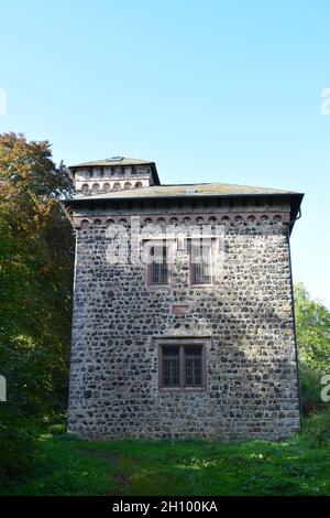 viewing tower on former Burg Aremberg Stock Photo - Alamy