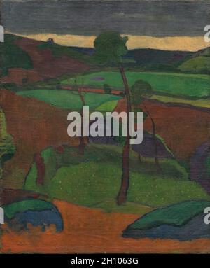 Jan Verkade (1868-1946) Painting under a Tree at Hattem, 1891 Stock ...