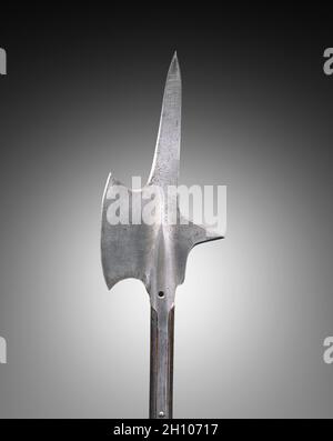 Halberd, 1600s. Switzerland, 17th century. Steel; new rectangular wood ...