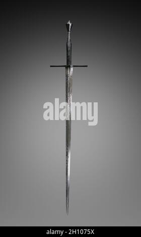 A hand-and-a-half sword,16th century Double-edged blade,flat fullers at ...