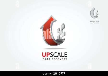Upscale Arrow Logo Design Vector Graphic Template Stock Vector Image ...