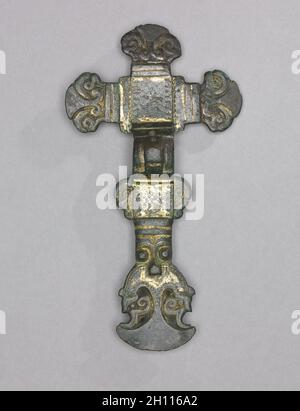 An Anglo-Saxon fibula, a decorative metal brooch used for fastening ...
